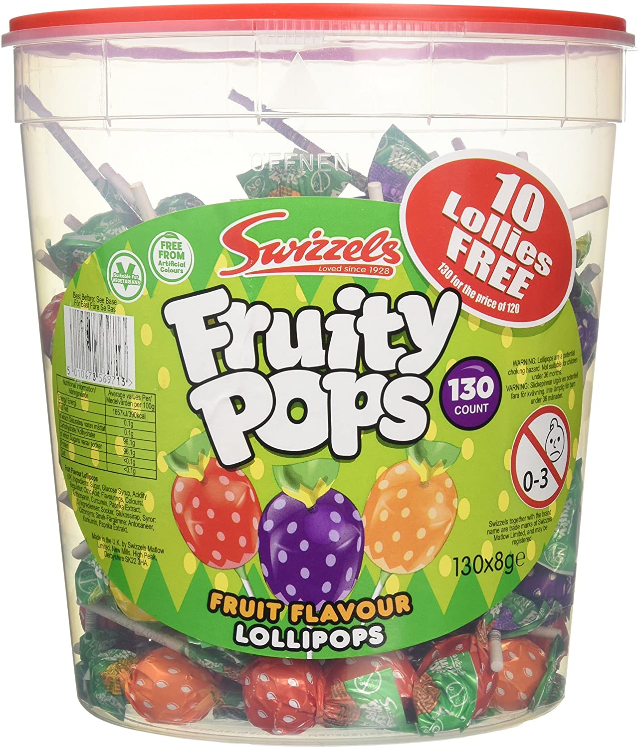 Swizzels Fruity Pops Lollies 130 The Hectic Vegan
